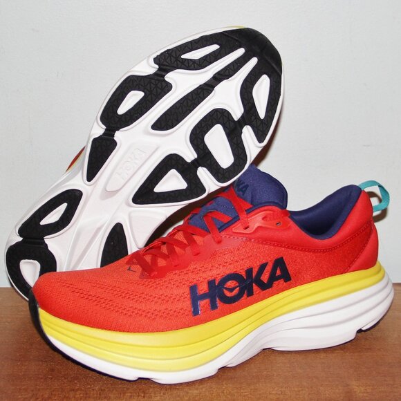 Hoka | Shoes | Hoka One One Bondi 8 Running Shoes Mens 2 Red Alert ...